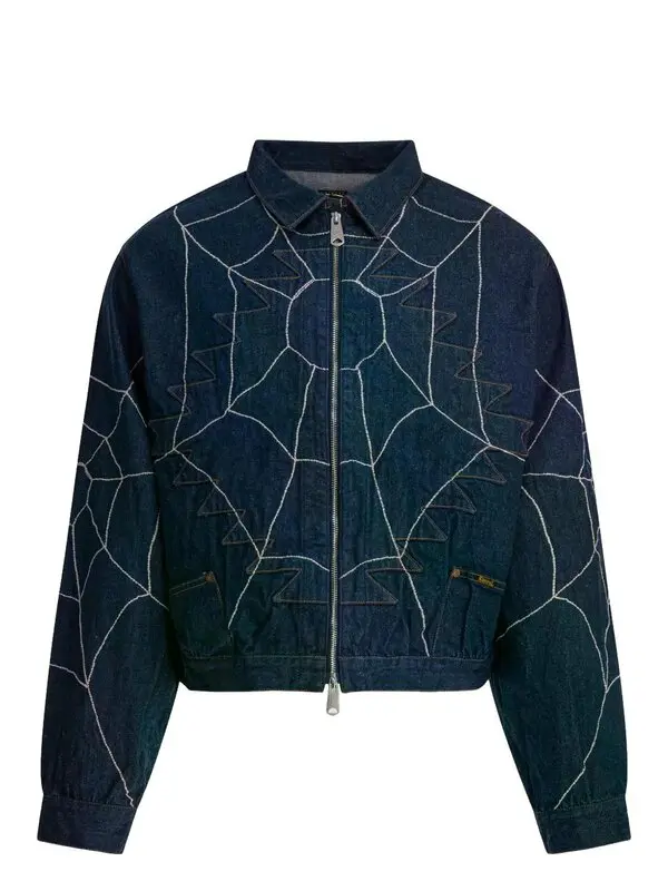 Kapital Spiderweb Embroidered Denim Jacket - Blue