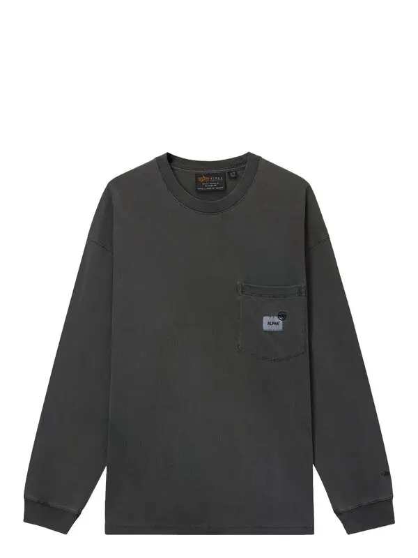Alpha Industries Pocket-detail Long-sleeve T-shirt - Grey