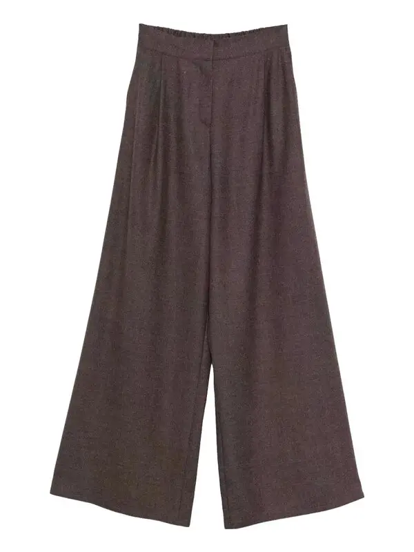 Dusan Elasticated Wool Trousers - Brown