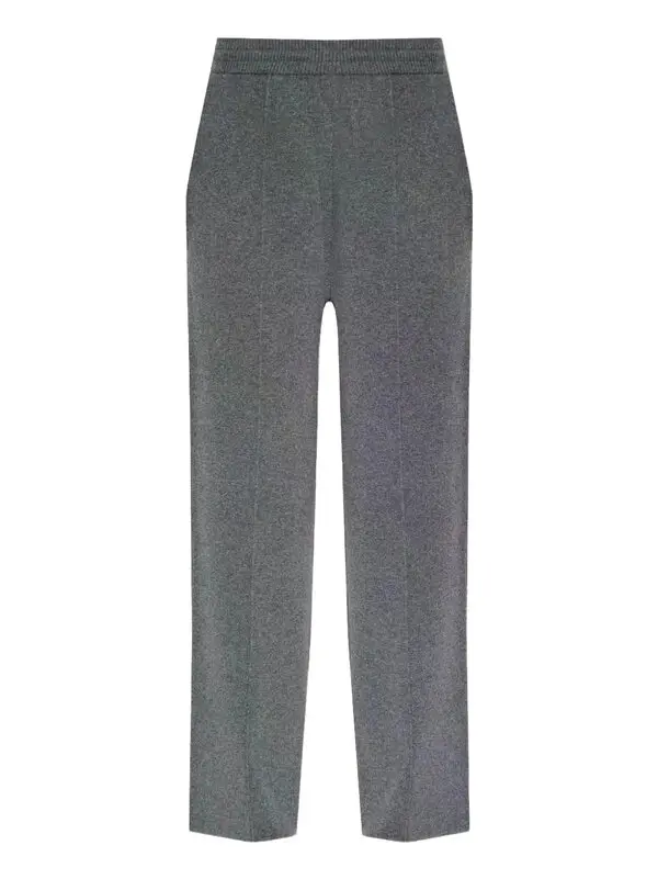 LANVIN Elastic-waistband Side-seam Trousers - Grey