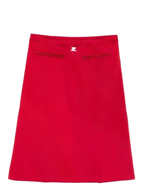 COURREGES A-line Skirt With Zip Pockets - Red