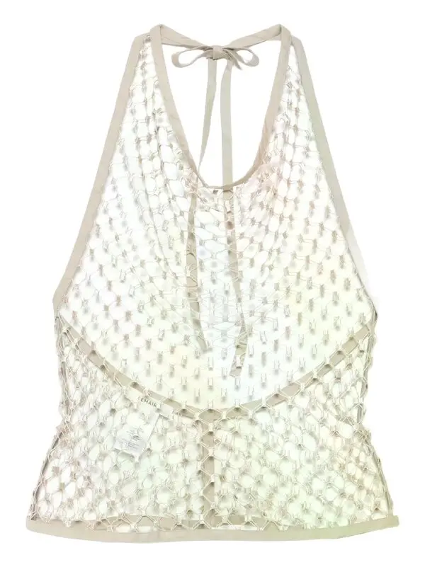 LEMAIRE Fishnet Halter Top - Neutrals