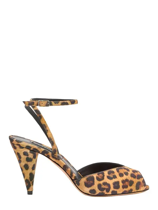 Casadei 80mm Venus Malesia Leopard-print Sandals - Brown