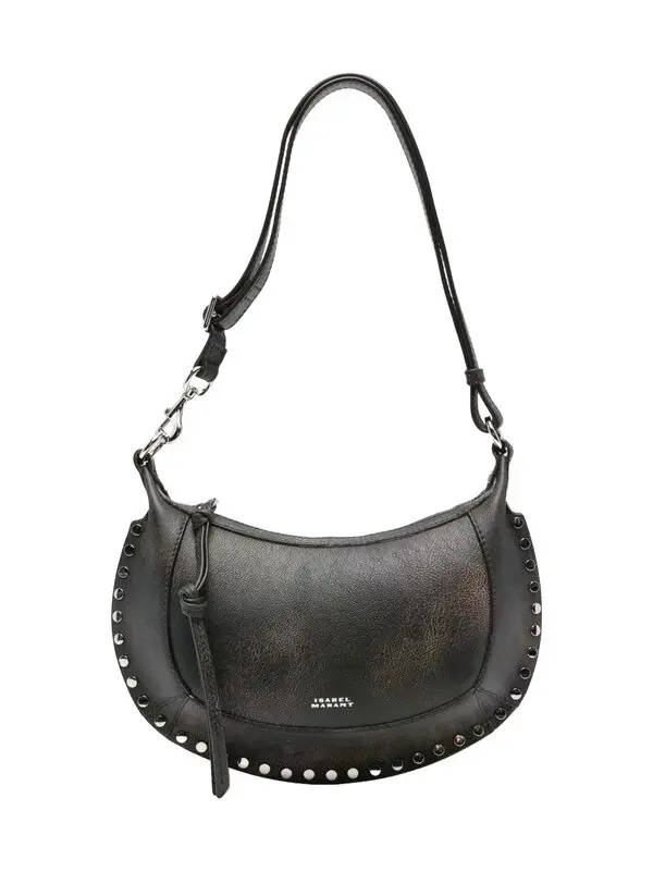 Isabel Marant Oskan Moon Stud-embellished Shoulder Bag - Brown