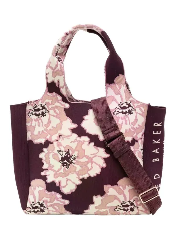 Ted Baker London Floral-embroidered Tote Bag - Purple