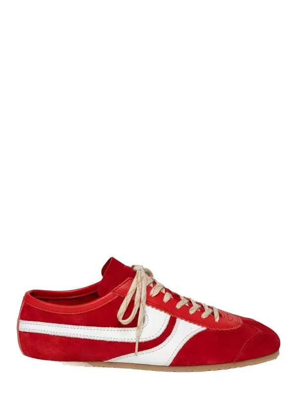 Dries Van Noten Suede Low-top Sneakers - Red