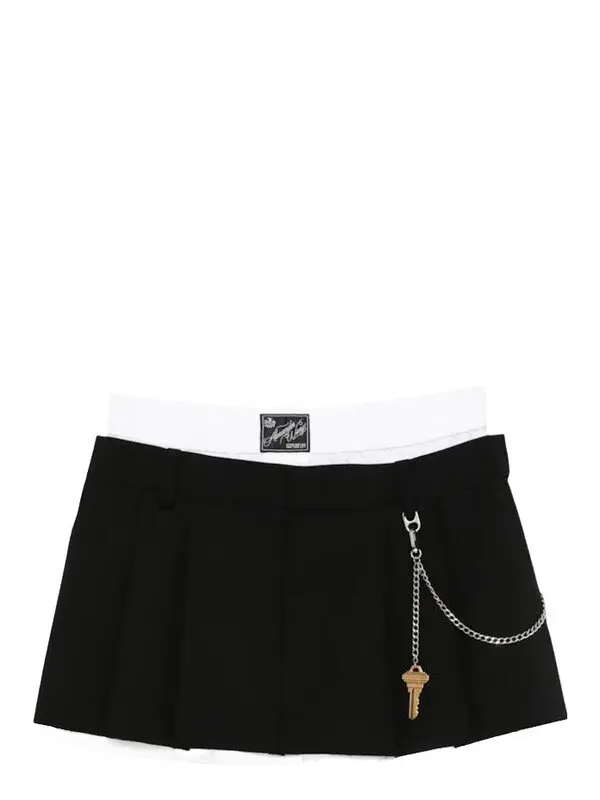 Alexander Wang Chain Prestyled Pleated Short - Black/white