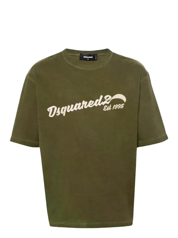 Dsquared2 Logo-embroidered T-shirt - Green
