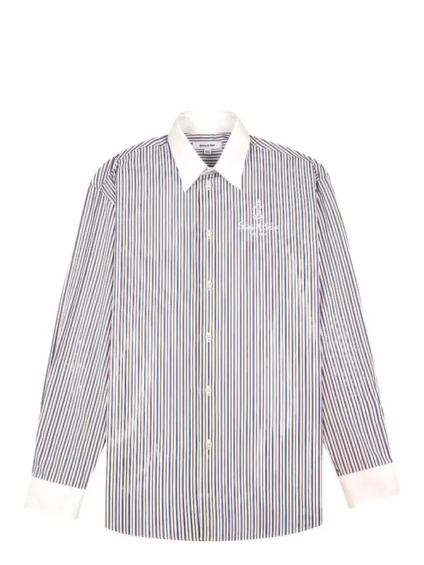 SPORTY & RICH Striped Shirt - Blue