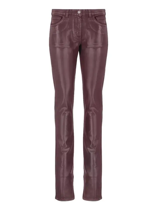 LANEUS Metallic-effect Trousers - Red