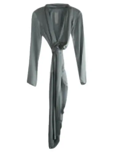 Rick Owens Charmeuse Wrap Dress - Washed Indigo