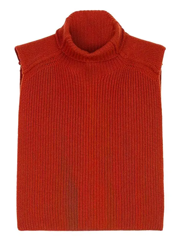 Ports 1961 Turtleneck Cashmere Cape Sweater - Red