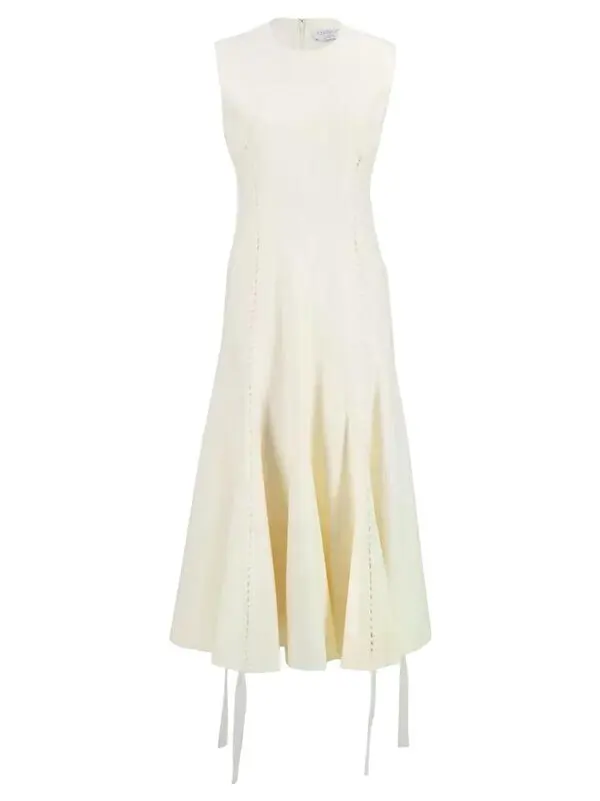 Gabriela Hearst Kendal Cap-sleeve Midi Dress - White