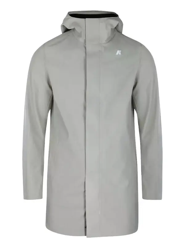 K-WAY Hooded Longline Jacket - Neutrals
