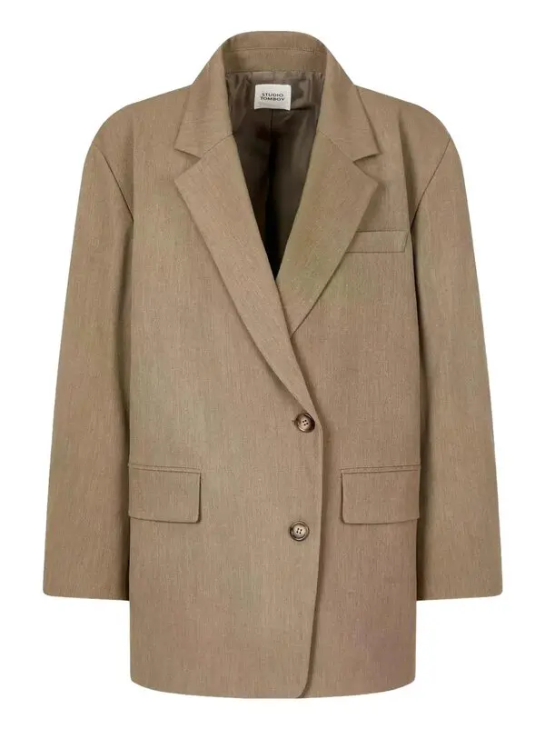 STUDIO TOMBOY Single-breasted Pocket Blazer - Brown