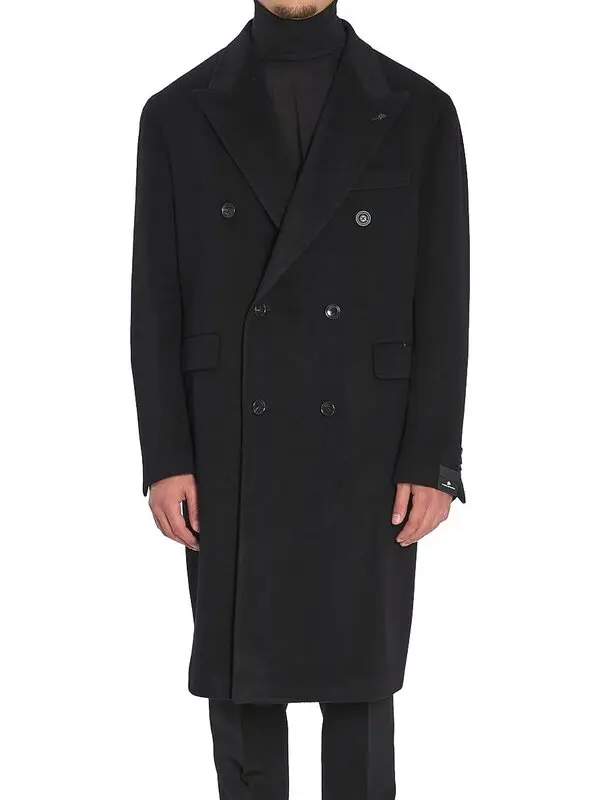 Tagliatore Pino Lerario Double-breasted Coat - Black