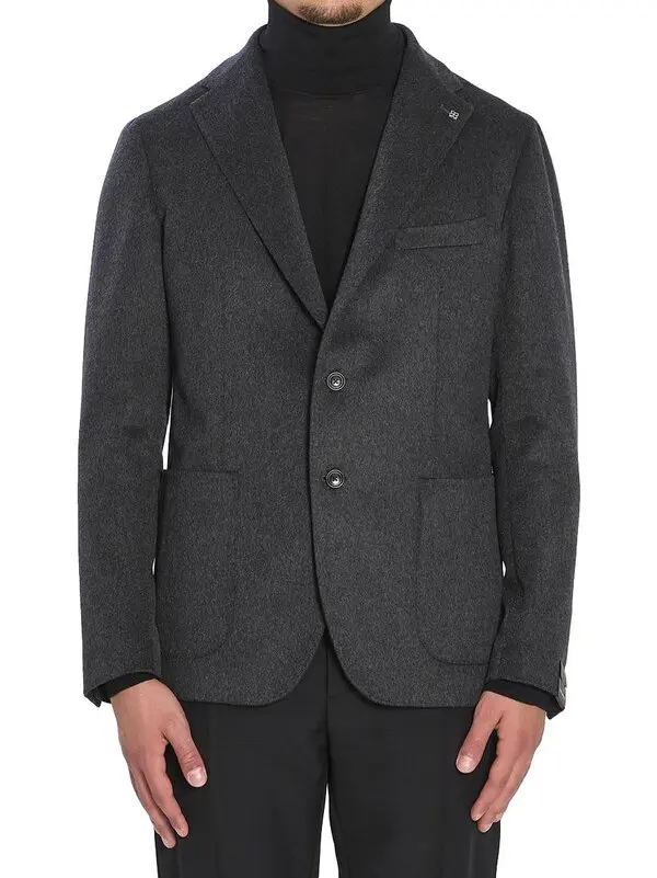 Tagliatore Single-breasted Cashmere Jacket - Grey