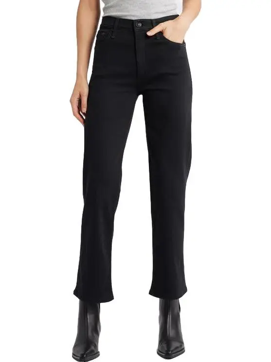 Rag & Bone Flexi Harlow Mid-rise Ankle Straight-leg Jeans - Black