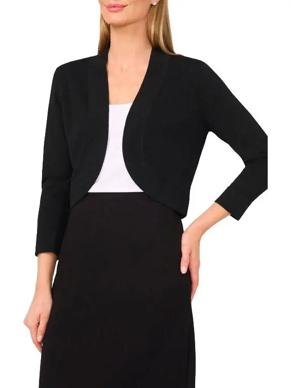 Halogen Three Quarter Sleeve Shrug - Rich Black