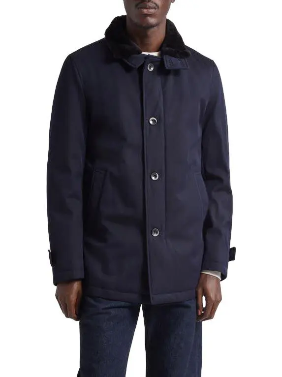 Herno Loro Piana Storm System® Waterproof Merino Wool Coat - Blue Navy