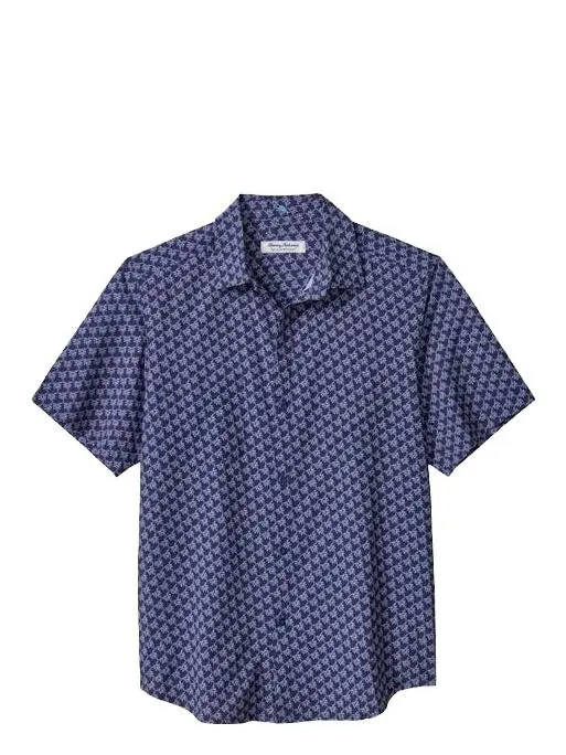 Tommy Bahama Bahama Coast Tropic Geoscape Islandzone® Short Sleeve Button-up Shirt - Coastline