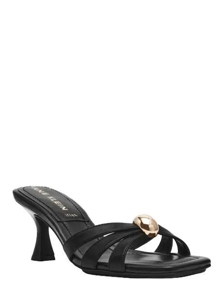 Anne Klein Jonelle Sandal - Black Smooth