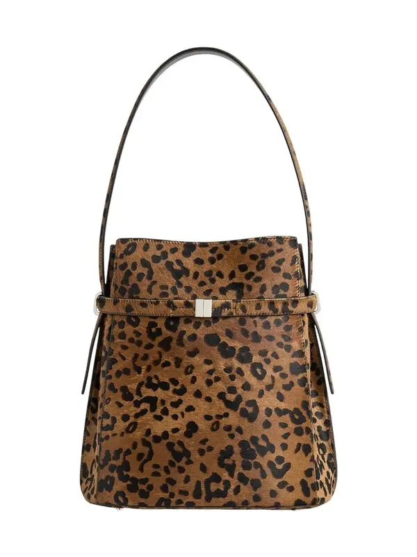 TOTEME Belted Bucket Bag - Leopard