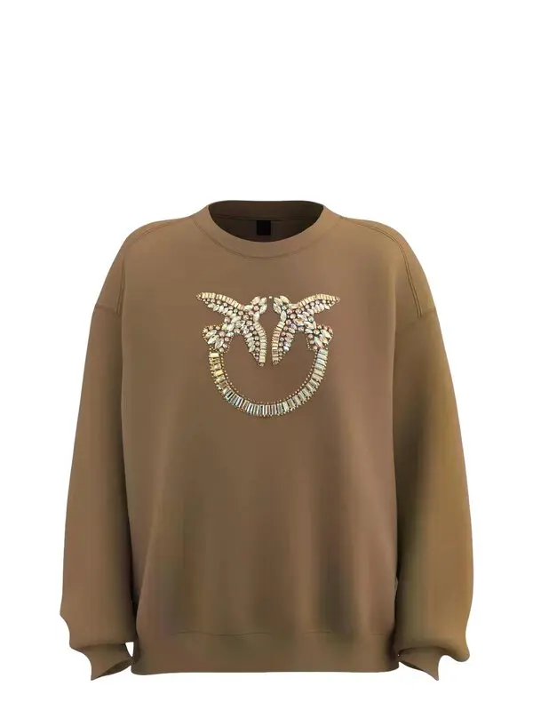 Pinko Bird-motif Sweatshirt - Brown