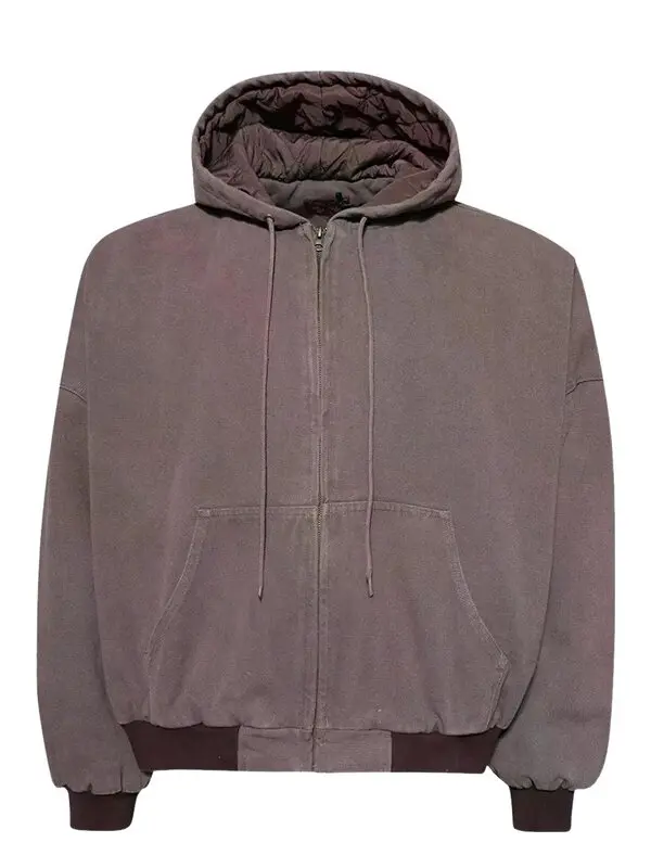 PRAYING Hooded Zip-up Jacket - Grey
