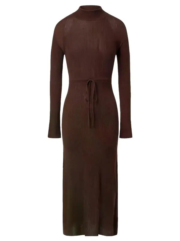 A.p.c. Crew-neck Maxi Dress - Brown