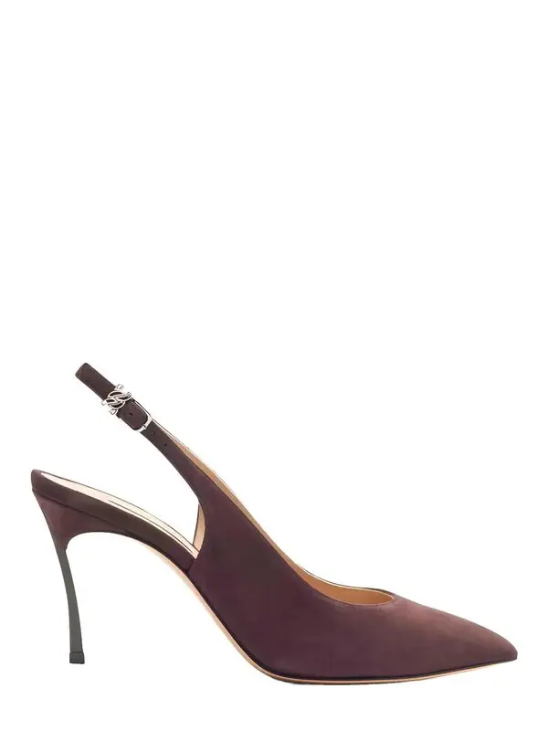 Casadei 80mm Slingback Pointed-toe Pumps - Brown