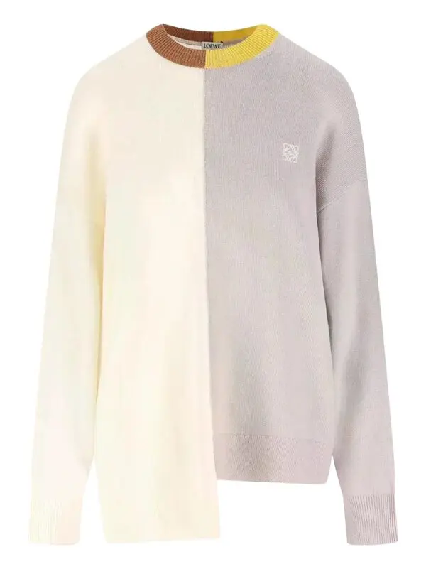 Loewe Colour-block Asymmetric Sweater - Grey