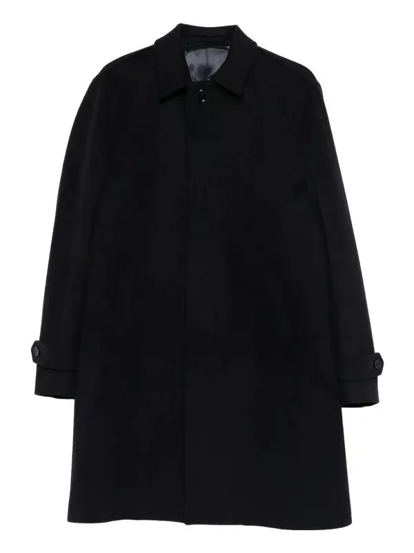 LARDINI Buttoned Flap-pocket Coat - Blue