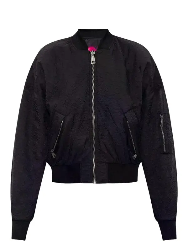 Versace Zip-front Bomber Jacket - Black