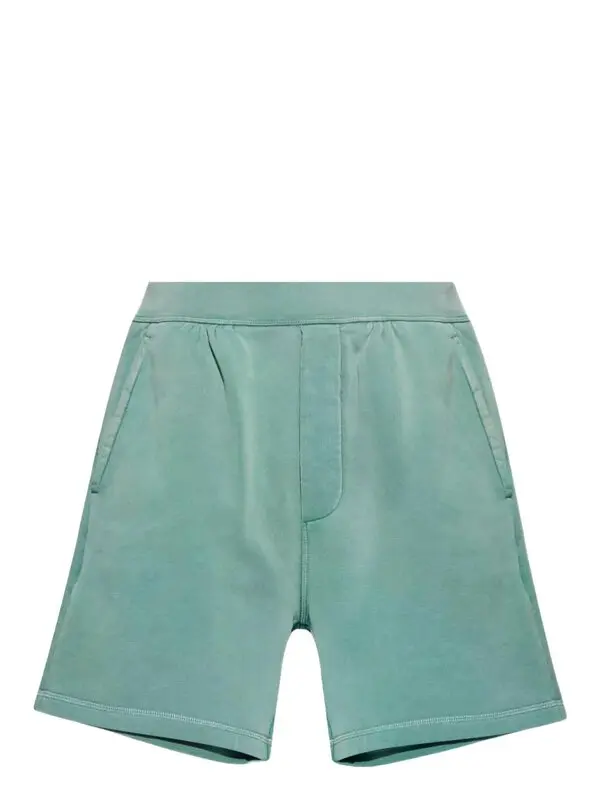 Dsquared2 Logo-embroidered Cotton Shorts - Green