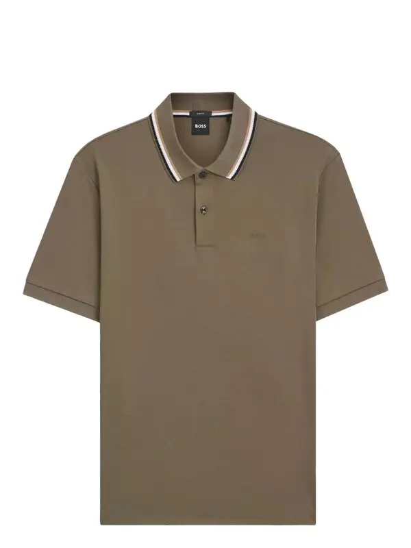 BOSS Logo-embroidered Polo Shirt - Brown