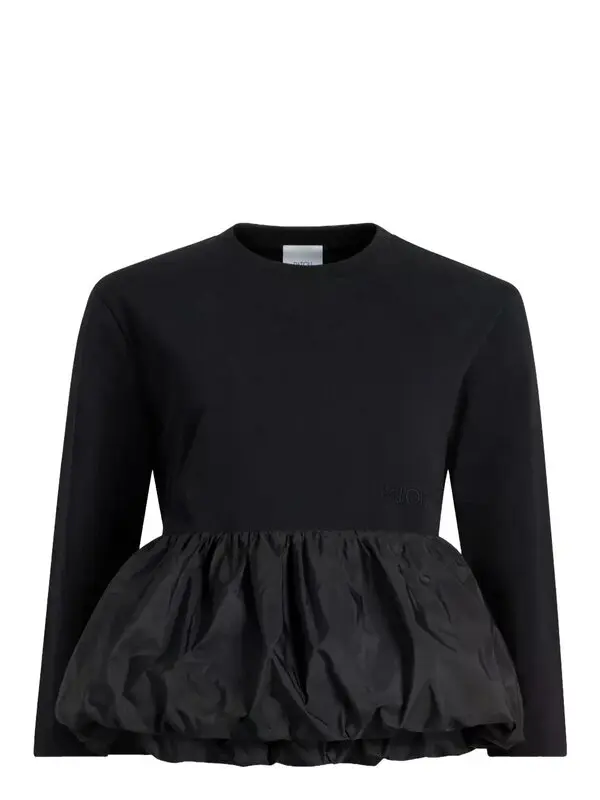 Patou Bubble-hem Top - Black
