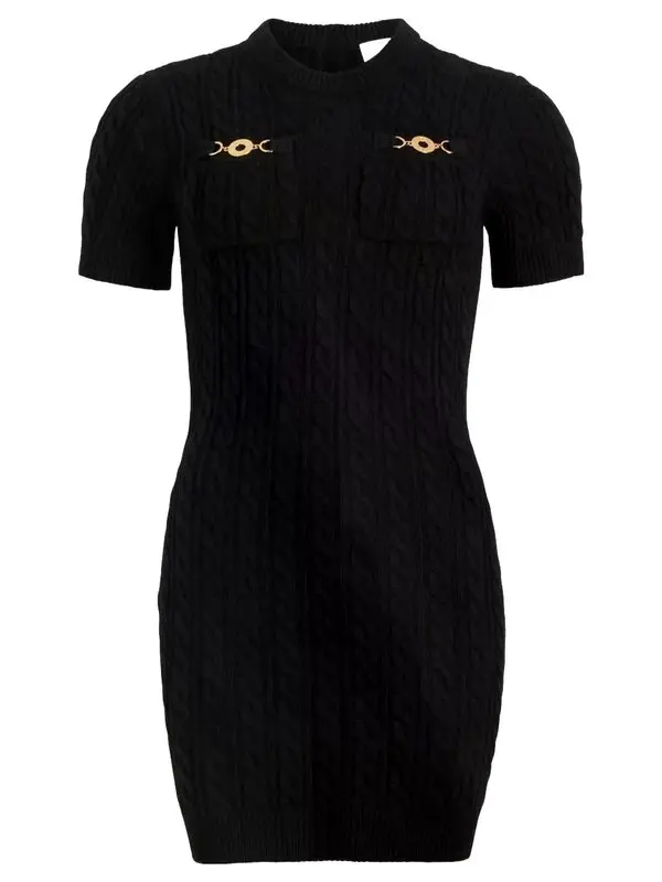 Patou Cable-knit Mini Dress - Black