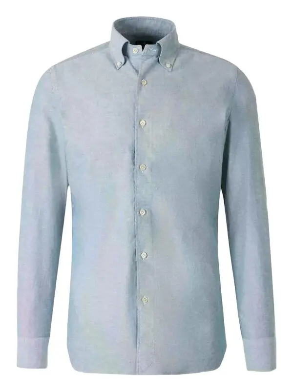 LUIGI BORRELLI Button-down Shirt - Blue