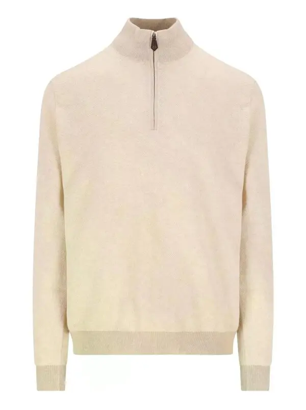 Loro Piana Half-zip Cashmere Sweater - Neutrals