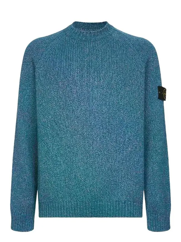 Stone Island Raglan-sleeve Crewneck Sweater - Blue