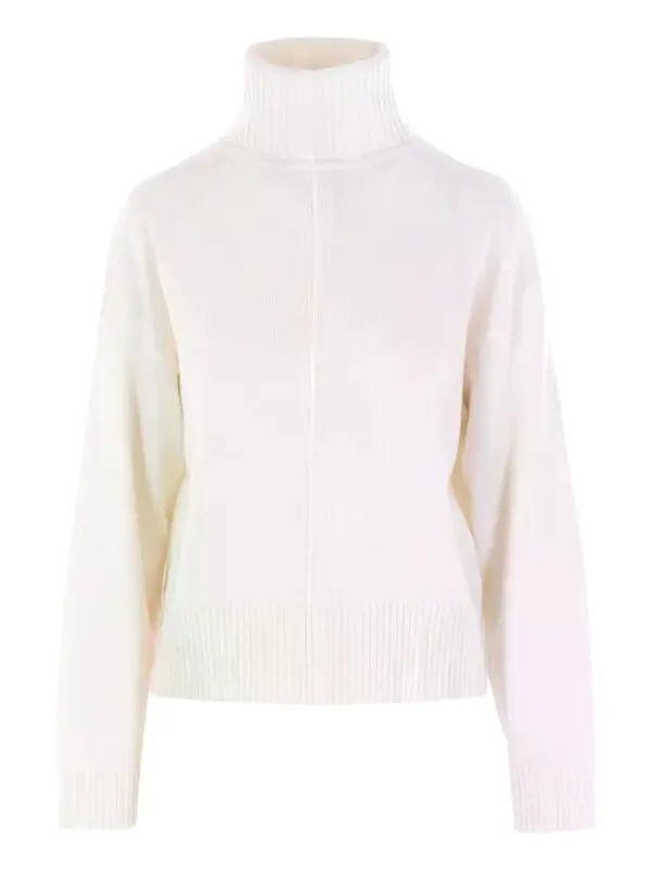 ALLUDE Ribbed Turtleneck Sweater - Neutrals