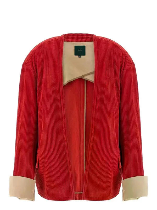 MAISON JEJIA Corduroy Open-front Jacket - Red