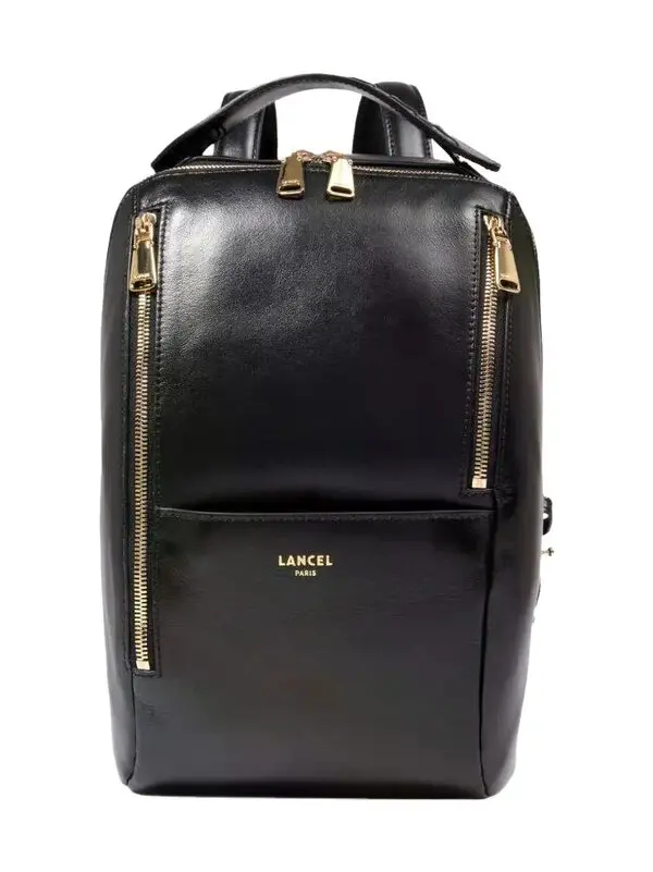 LANCEL Small Origami Leather Backpack - Black