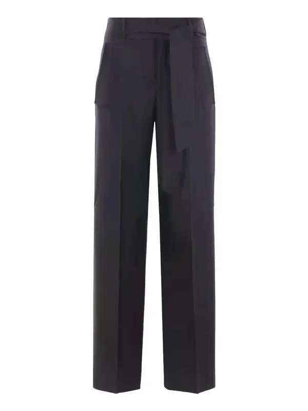 Incotex Belted Wide-leg Trousers - Black