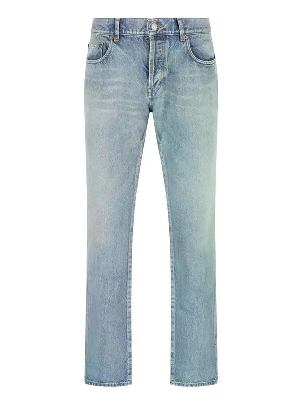 Saint Laurent Light-wash Denim Trousers - Blue