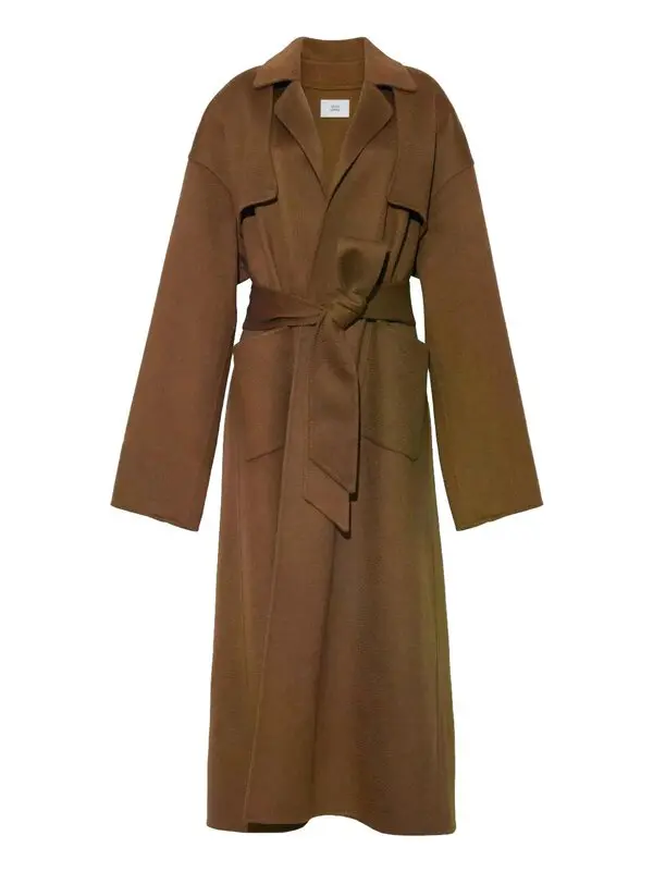 Adam Lippes Arlo Belted Double-breasted Coat - Brown