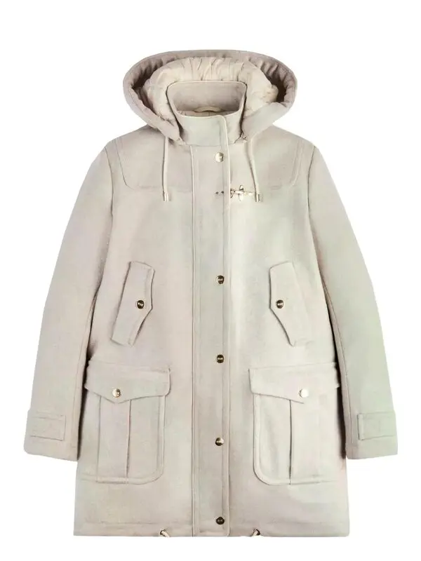 FAY Hooded Coat - Neutrals
