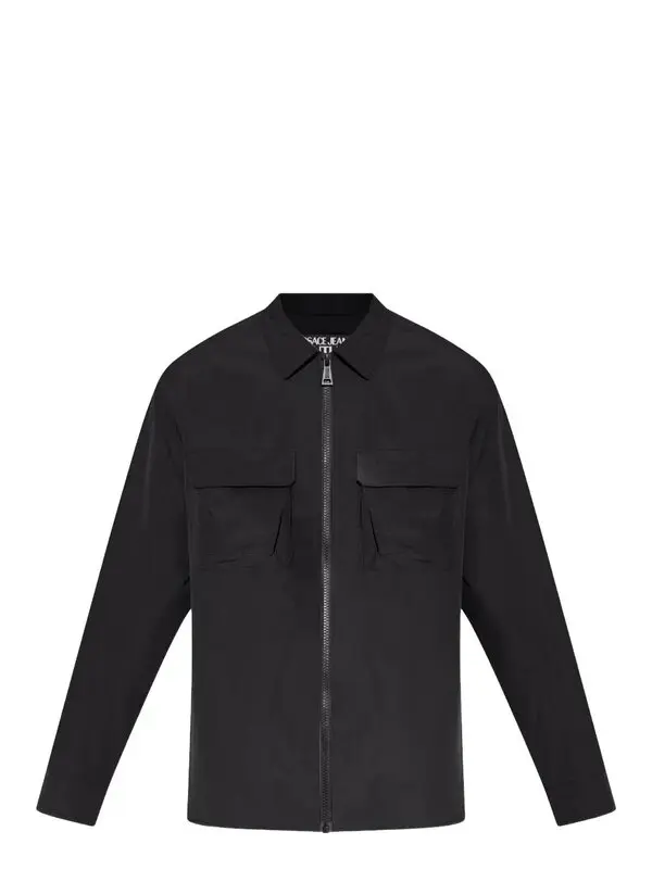 Versace Zip-fastening Pocket-detail Shirt - Black