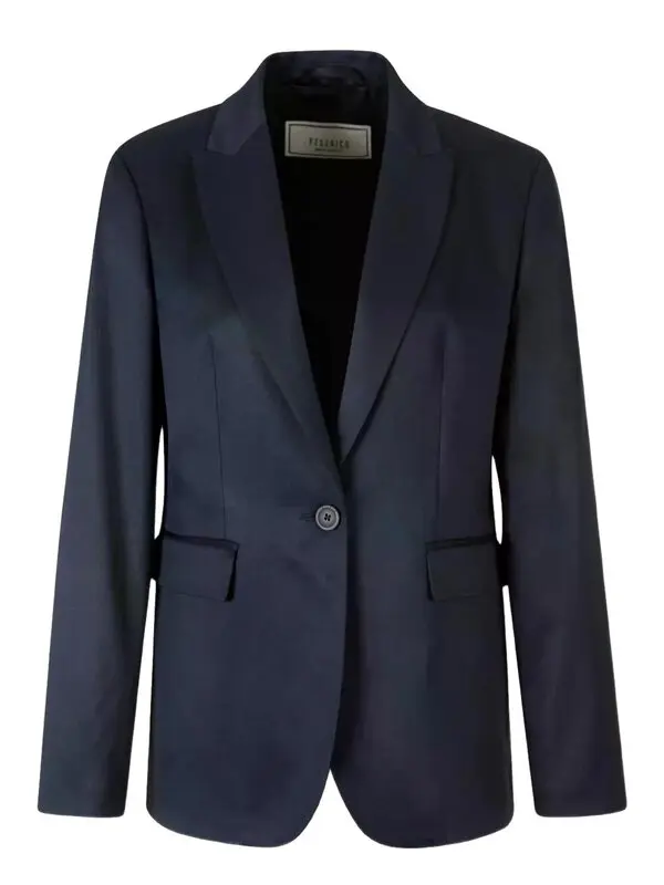 Peserico Peak-lapel Single-button Blazer - Blue